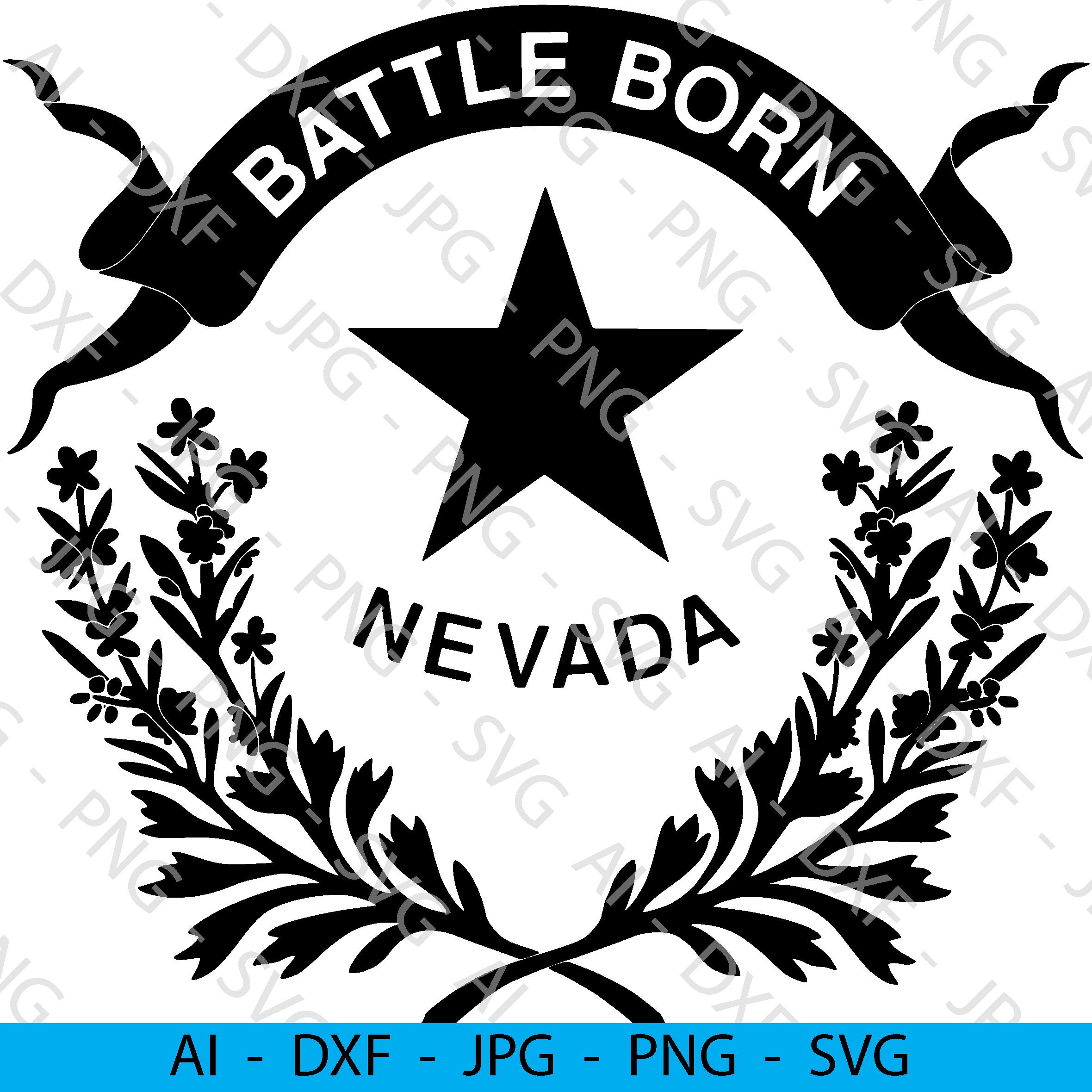 Nevada State Flag File Bundle (ai, Dxf, Jpg, Png & Svg) - Etsy