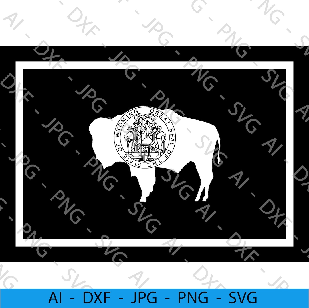 Wyoming State Flag File Bundle (ai, Dxf, Jpg, Png & Svg) - Etsy