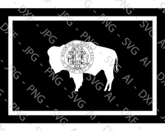 Wyoming Flag Svg Png - Etsy