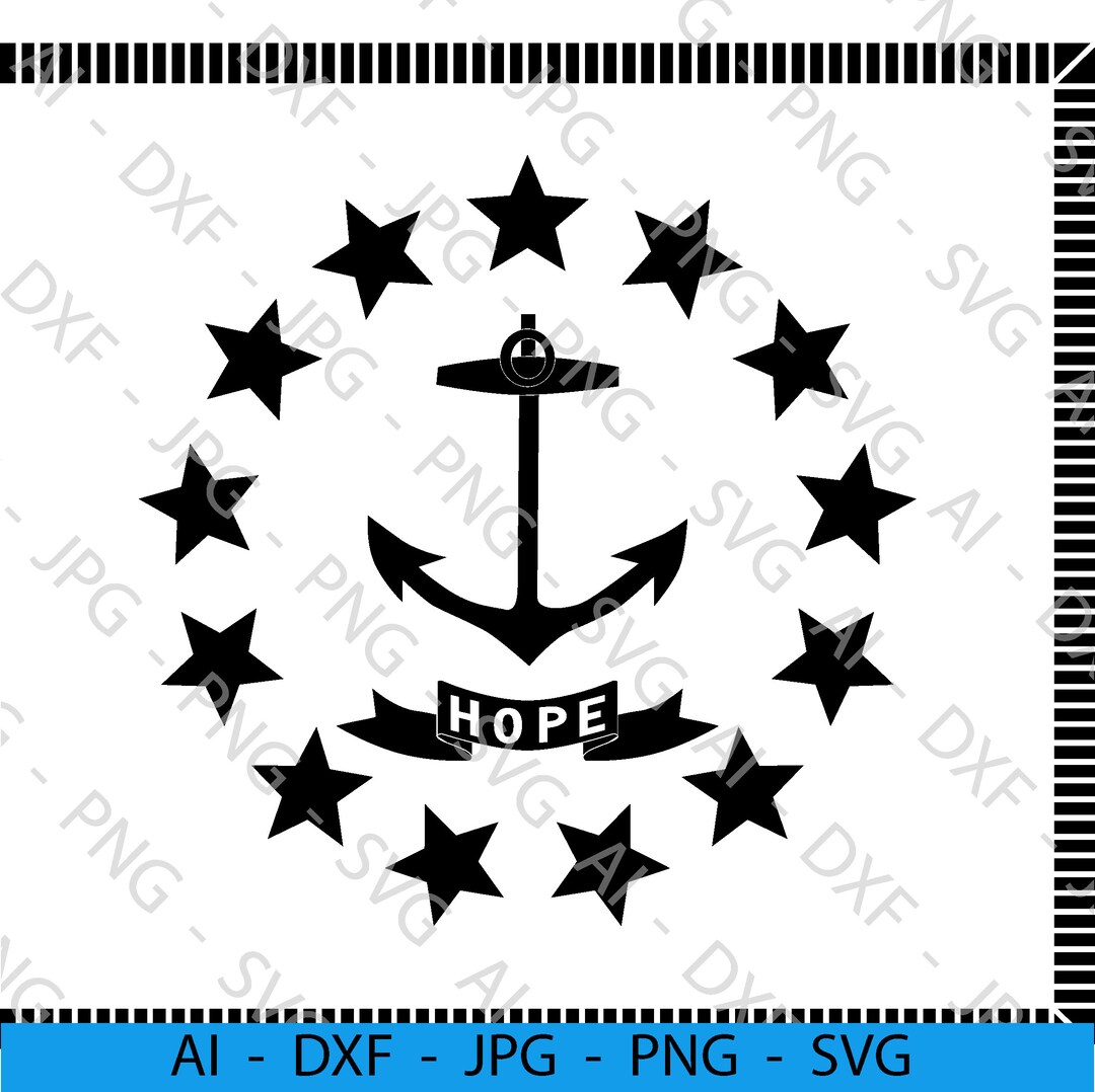 Rhode Island State Flag File Bundle (ai, Dxf, Jpg, Png & Svg) - Etsy