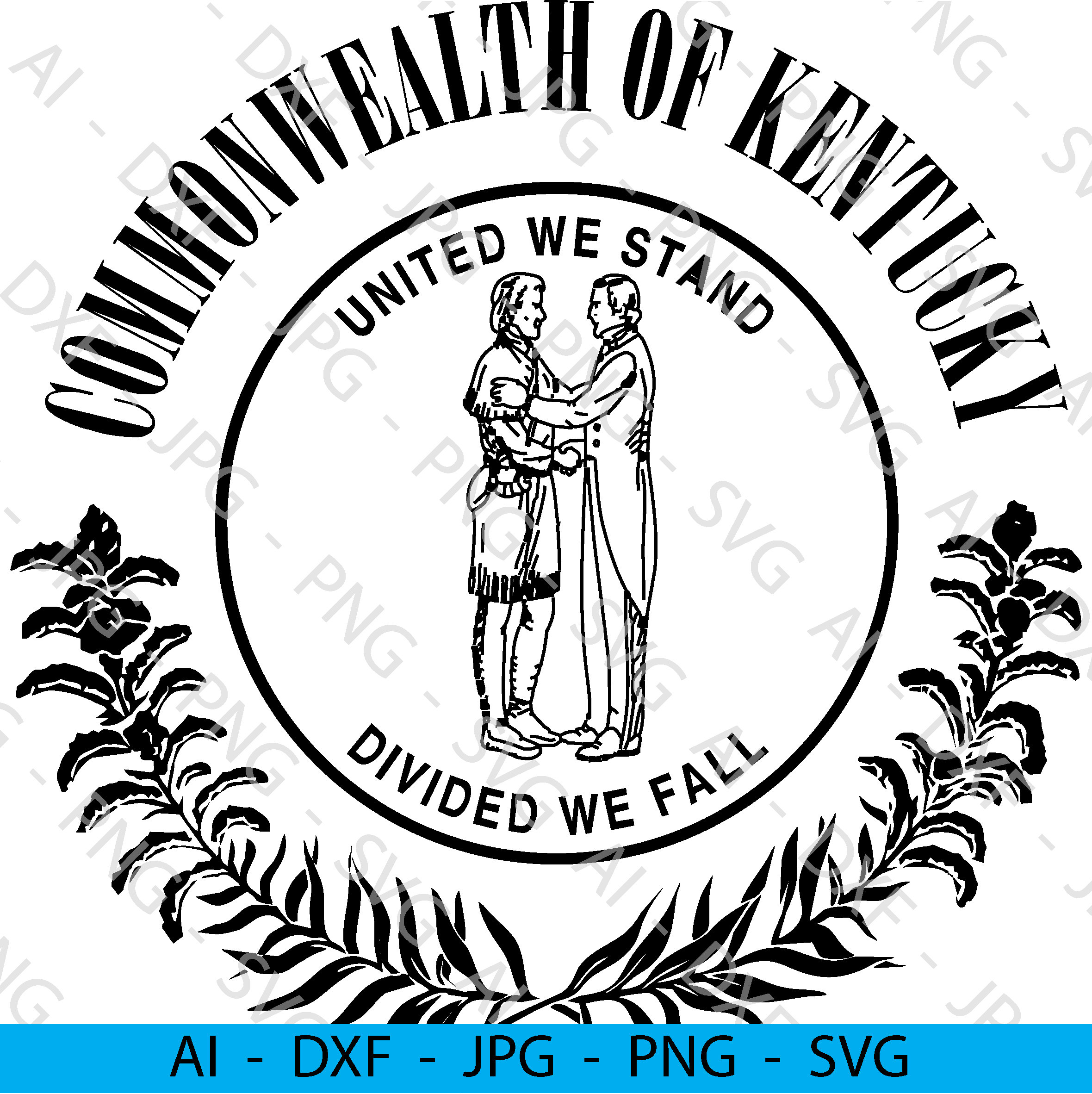 Kentucky State Flag File Bundle (ai, Dxf, Jpg, Png & Svg) - Etsy