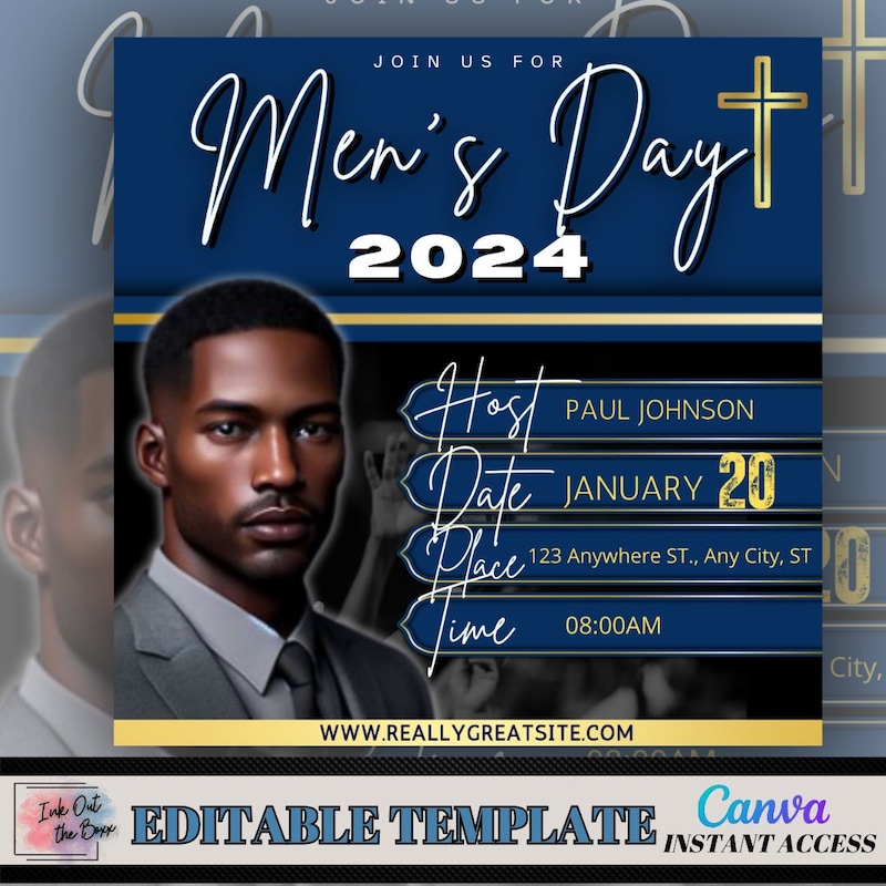 Men's Day Church Bulletin Covers - Etsy