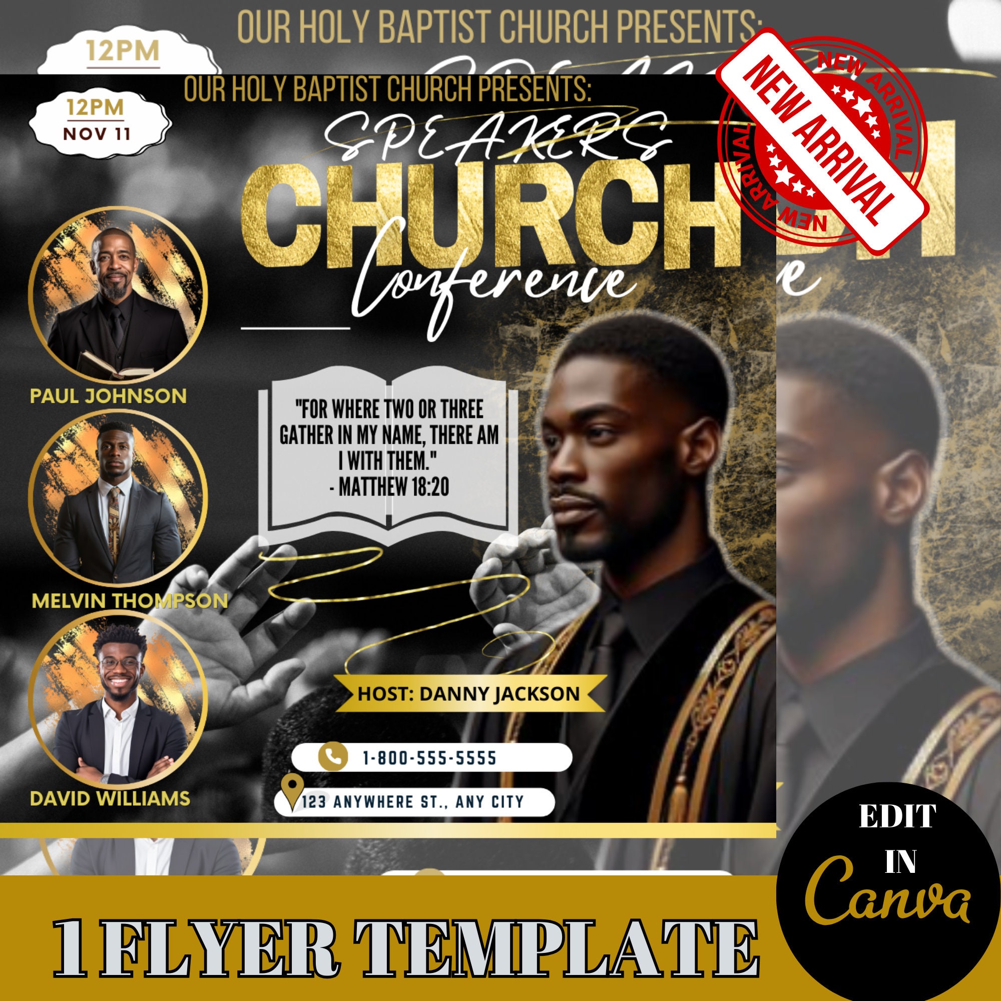 Speaker’s Church Conference DIY Flyer Template, Best Selling ...