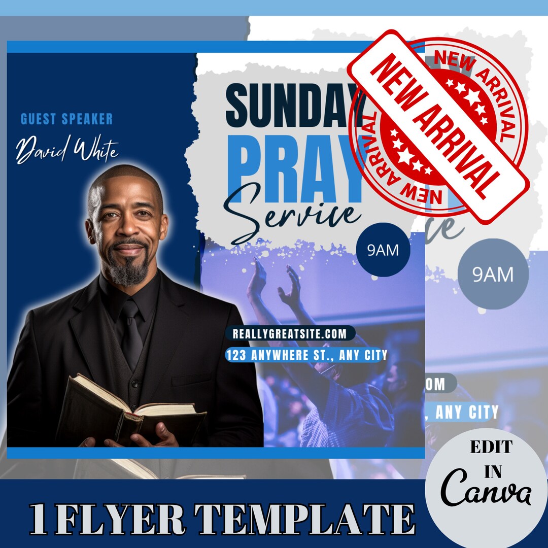 Church Sunday Pray Service DIY Flyer Template, Top Selling Company ...