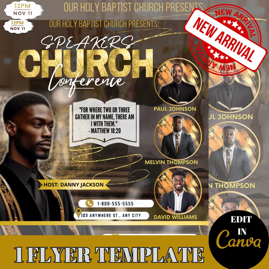 Speaker’s Church Conference DIY Flyer Template, Best Selling ...