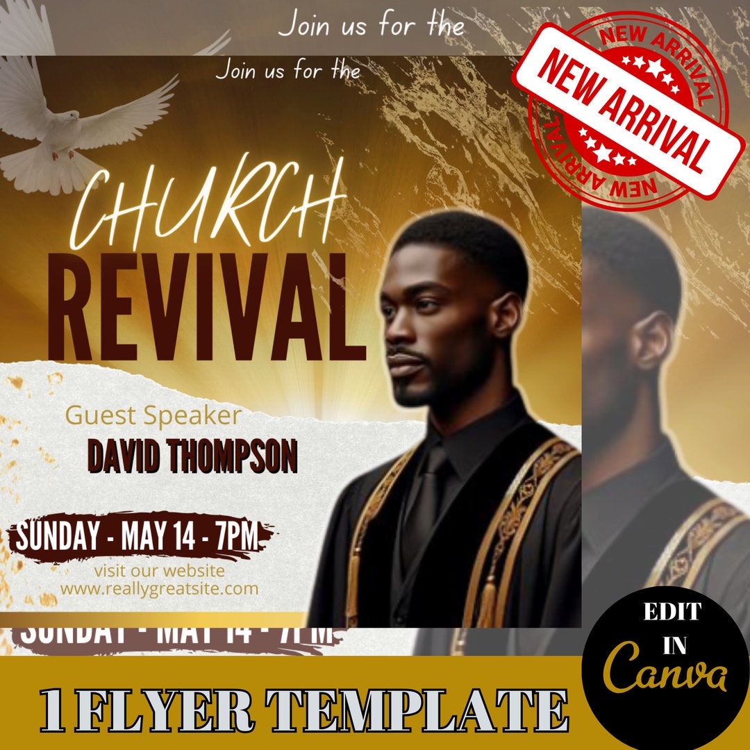 Church Revival Conference DIY Flyer Template, Best Selling ...