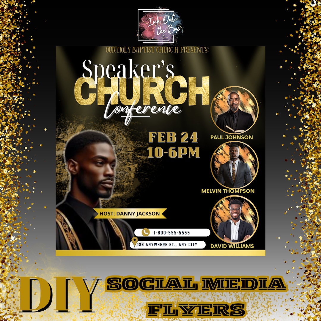 Speaker’s Church Conference DIY Flyer Template, Best Selling ...