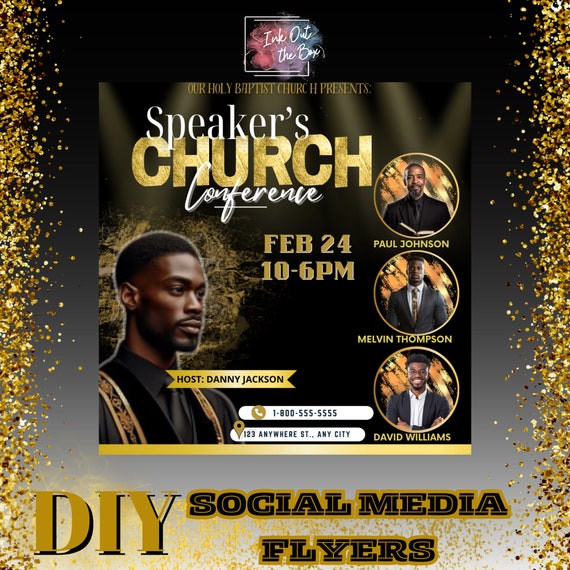 Black Church Flyer Template Free Church Flyer Templates