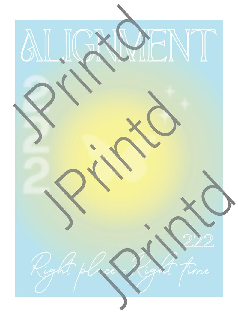 222 Angel Number Aura Printable Wall Art - Etsy