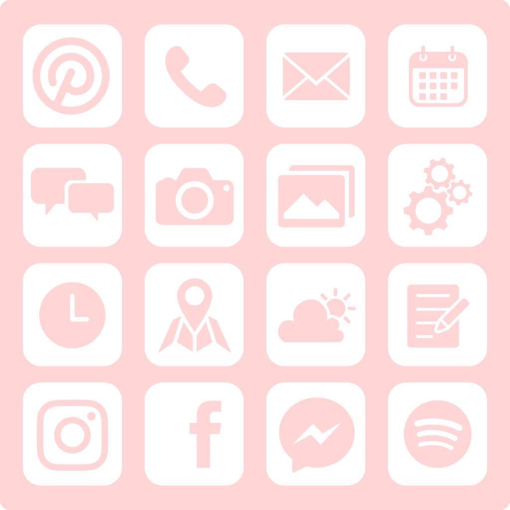 100+ Minimalist Pink Aesthetic App Icons - Etsy