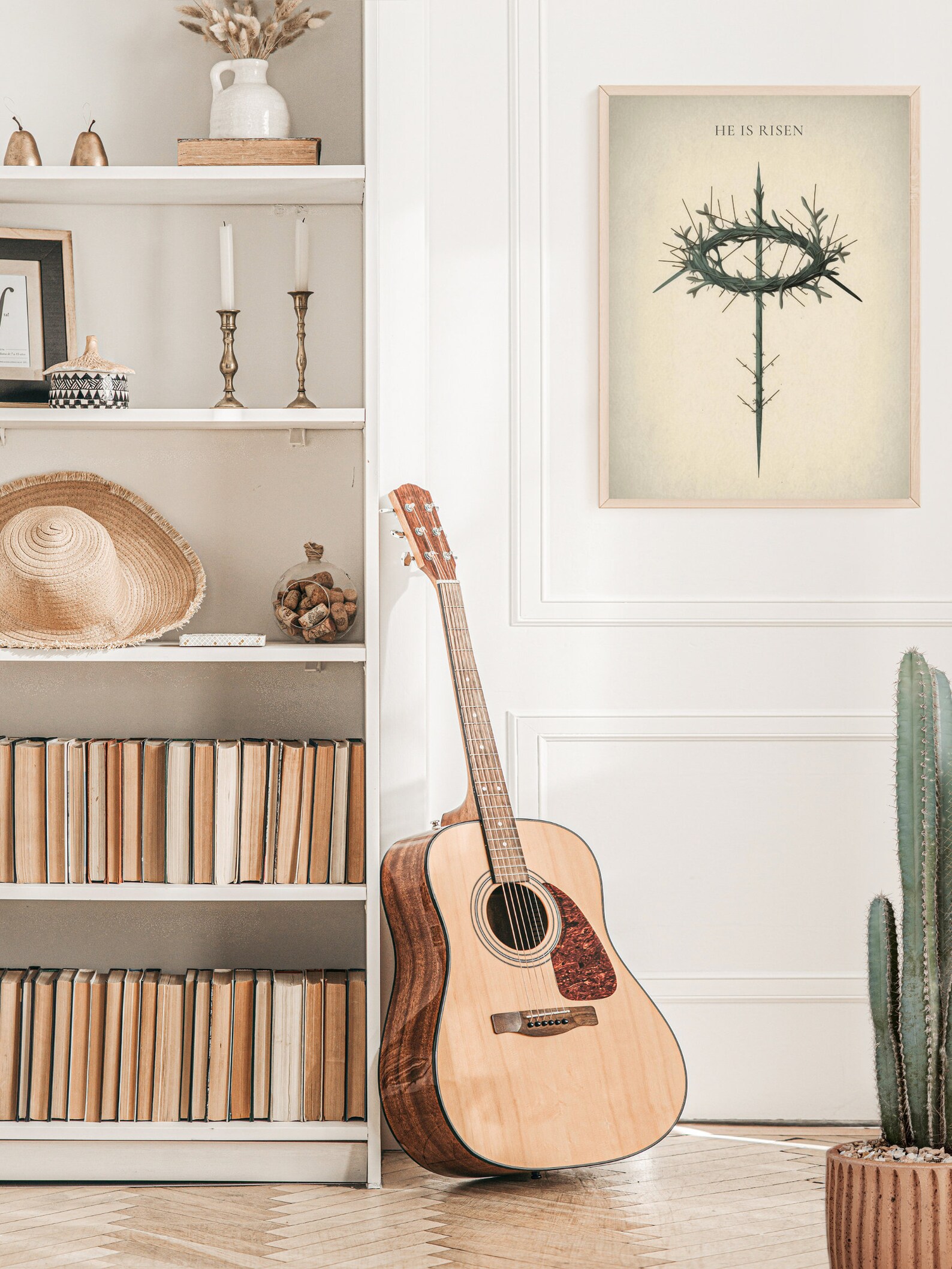 Modern Christian Wall Art CROWN OF THORNS Bible Verse Art Modern Jesus ...