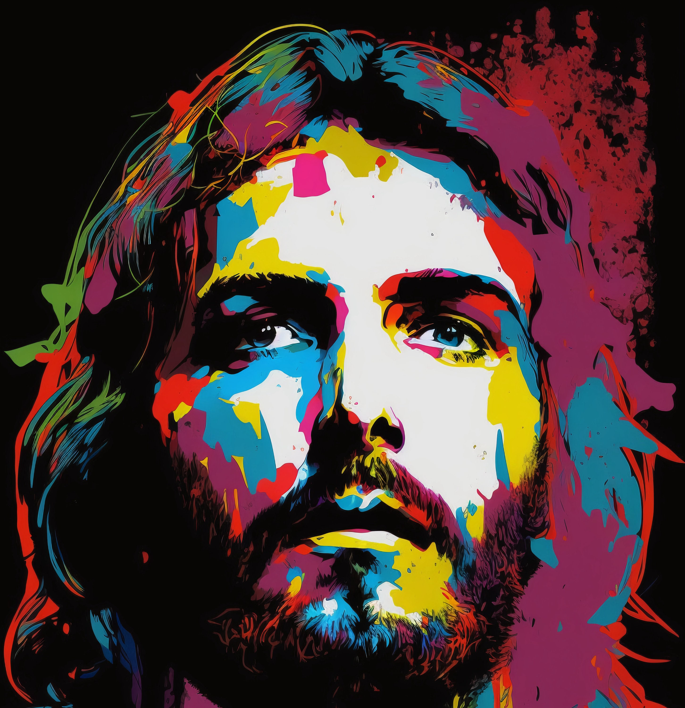 Jesus Modern Art Portrait Abstract Christian Art Bible Verse Art Modern ...