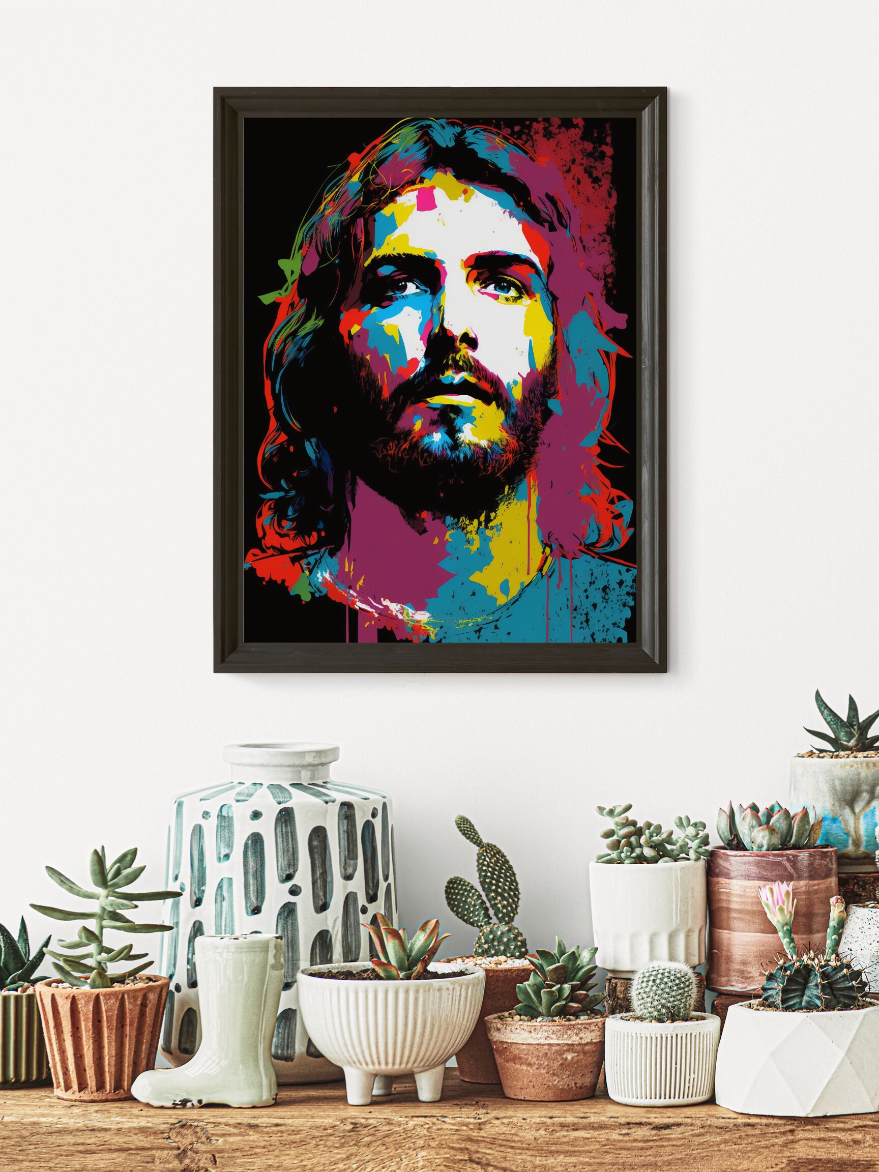 Jesus Modern Art Portrait Abstract Christian Art Bible Verse Art Modern ...