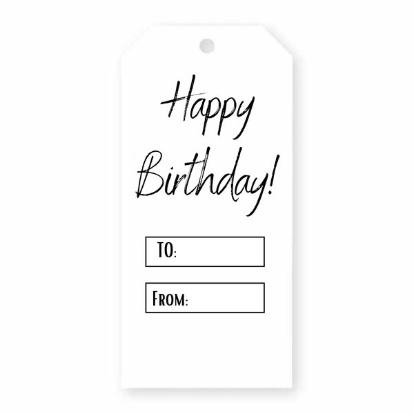 Simple happy birthday tag printable - Etsy.de