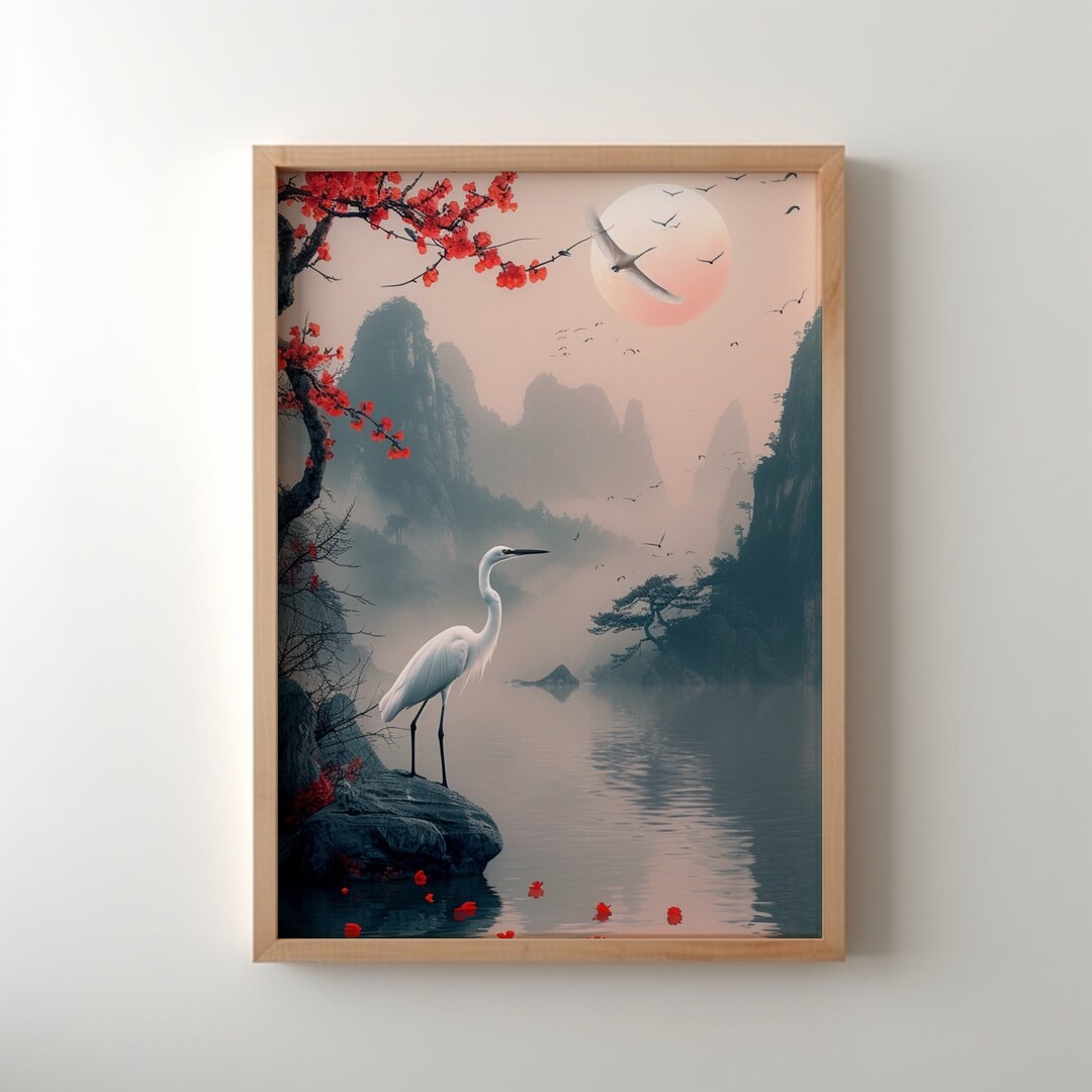 Beautiful Bird Print, Summer Printable Wall Art, Mountains, Farmhouse ...