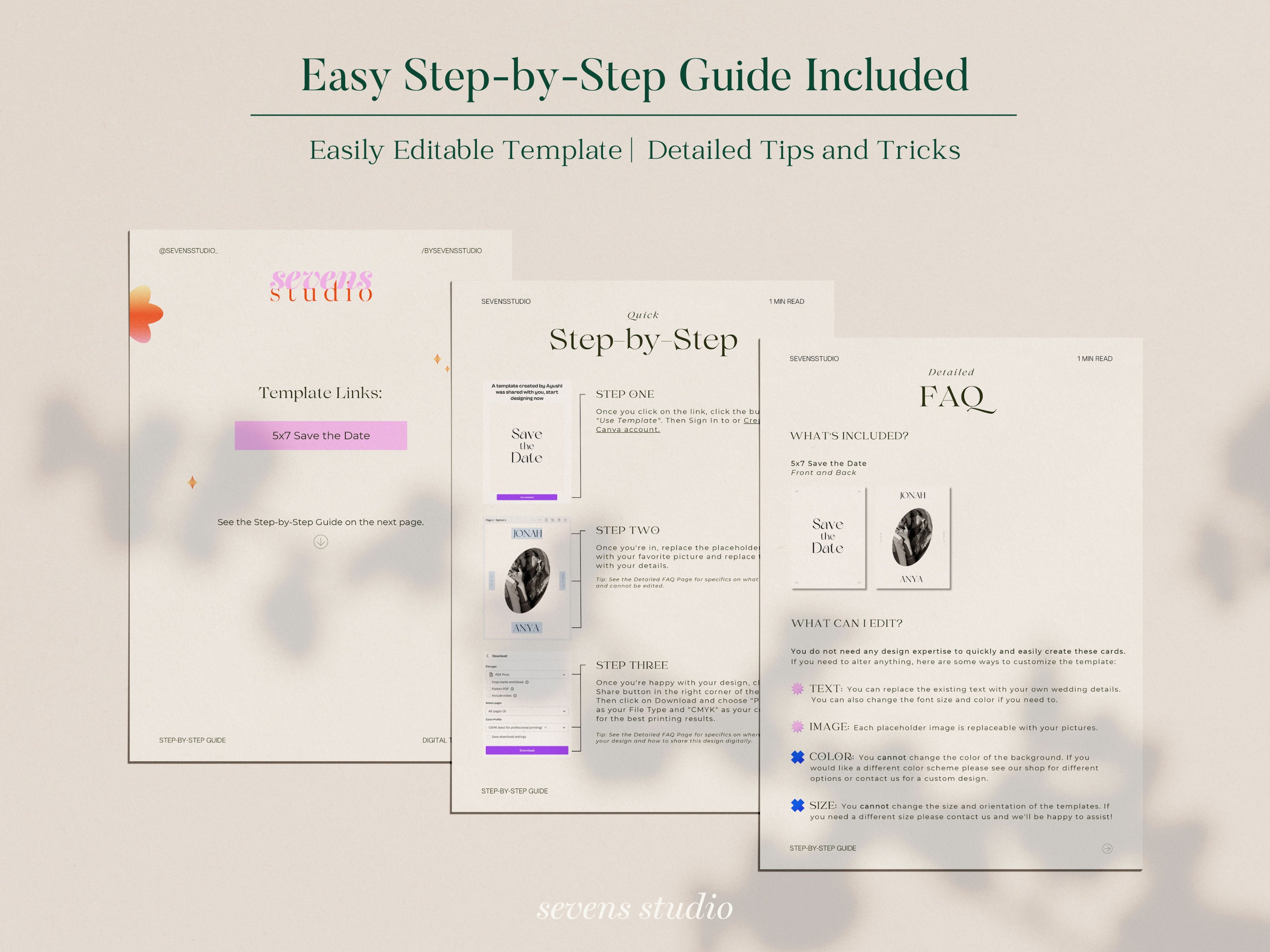Simple Save the Date Card Template Customizable Canva Template Modern ...