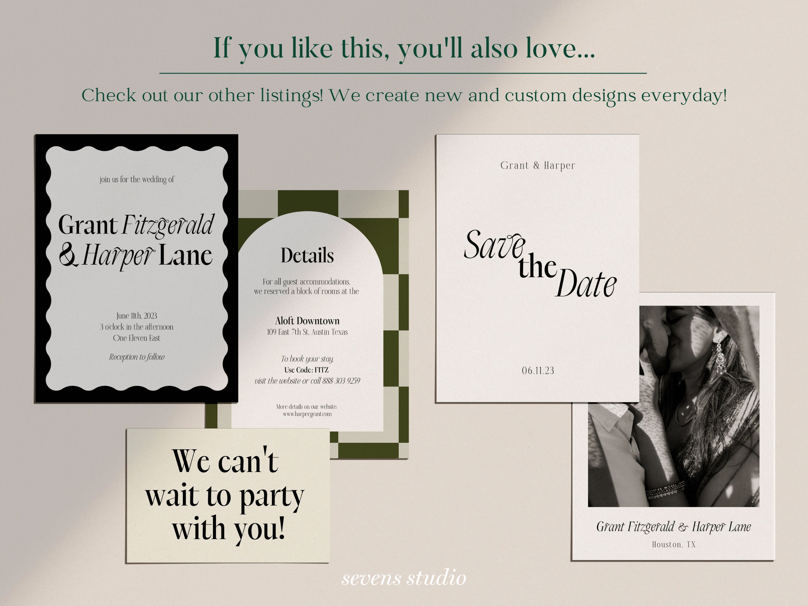 Simple Save the Date Card Template Customizable Canva Template Modern ...