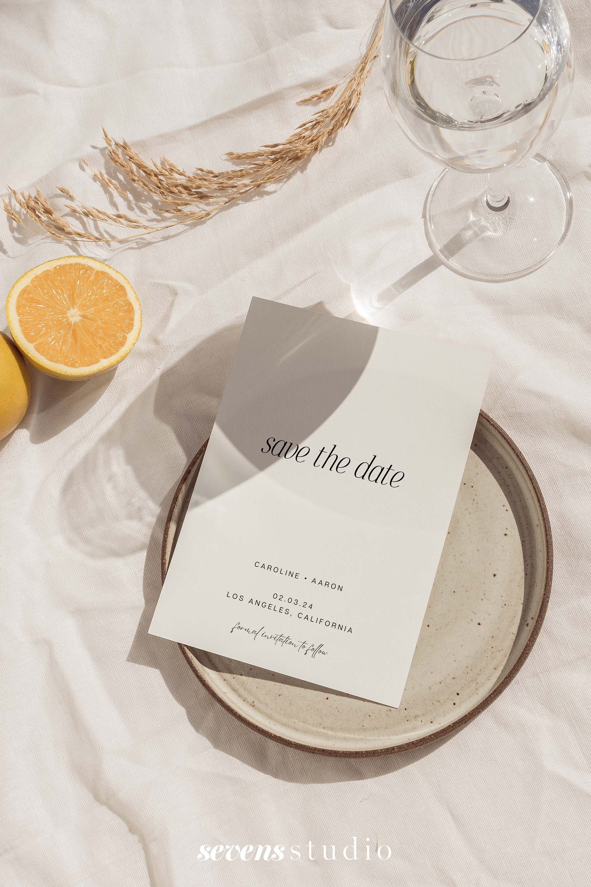 Simple Save the Date Card Template Customizable Canva Template Modern ...