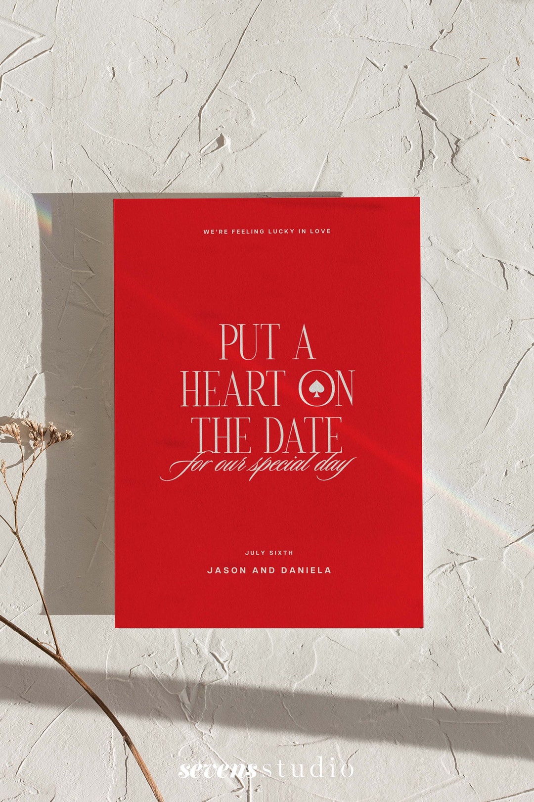 Valentine's Save the Date Template | Modern Love Digital Save the Date ...