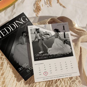 Magazine Save the Date Template | Photo Save the Date | Trendy Wedding ...