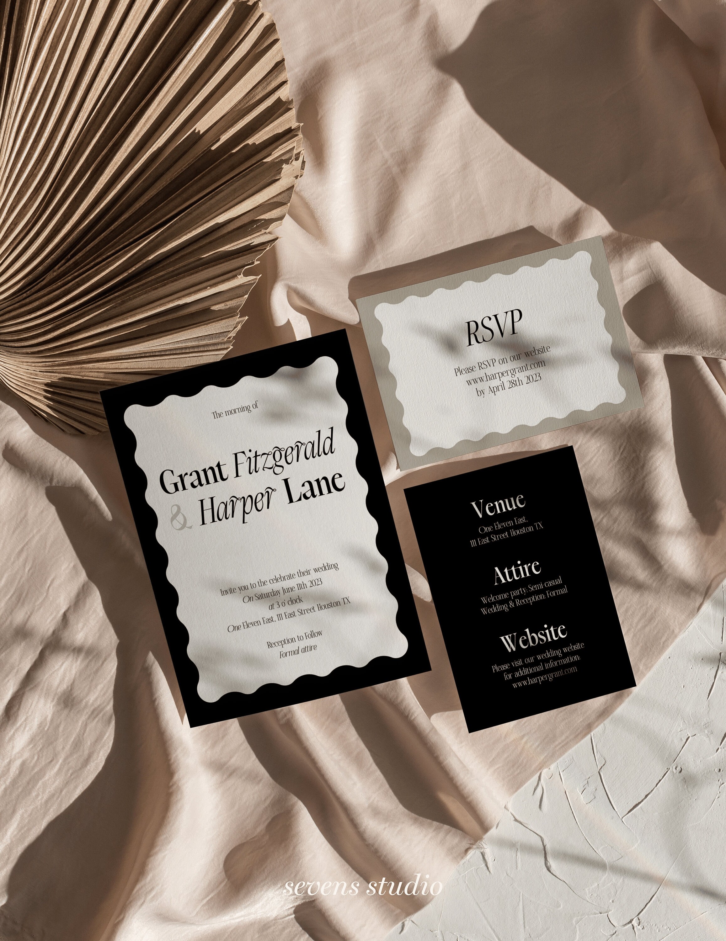 Modern Invitation Suite Printable, Editable Template Design Instant ...