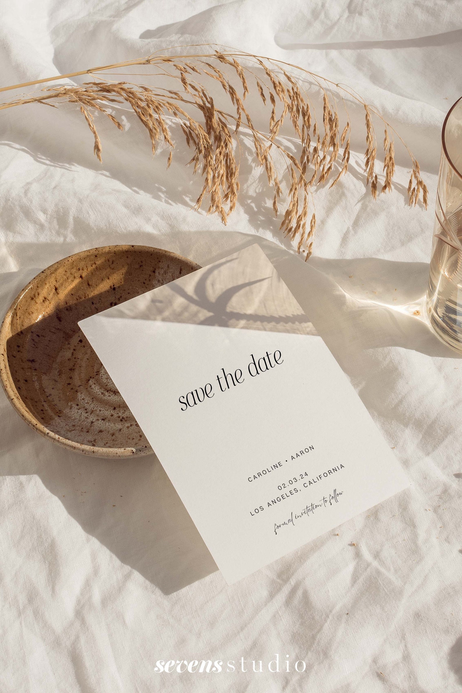 Simple Save the Date Card Template Customizable Canva Template Modern ...