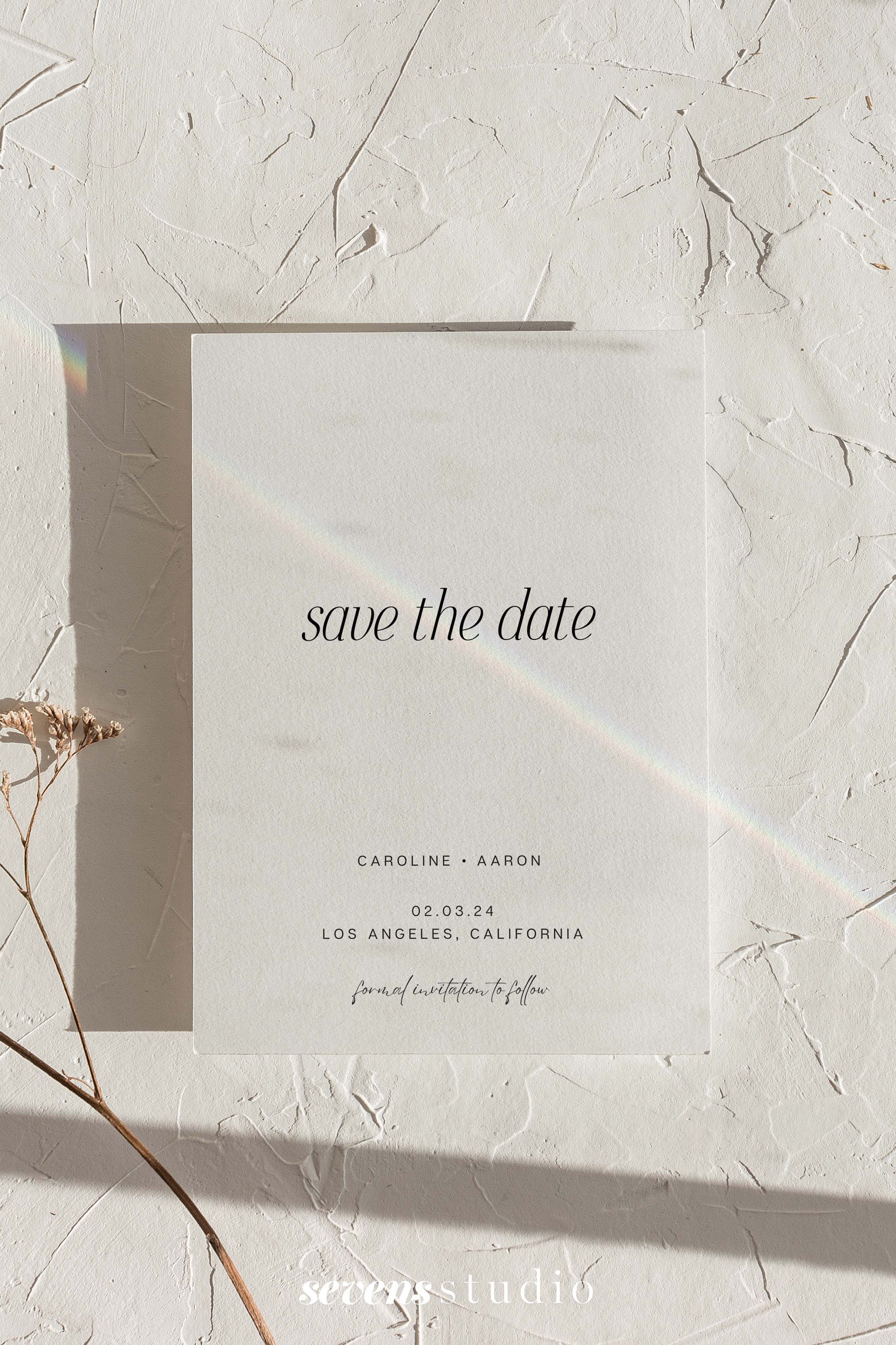 Simple Save the Date Card Template | Customizable Canva Template ...