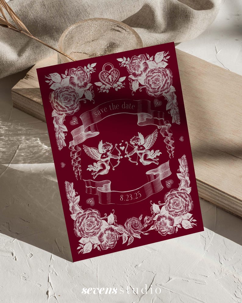 Romantic Save the Date Template (approved by Cupid) | Digital Save the ...