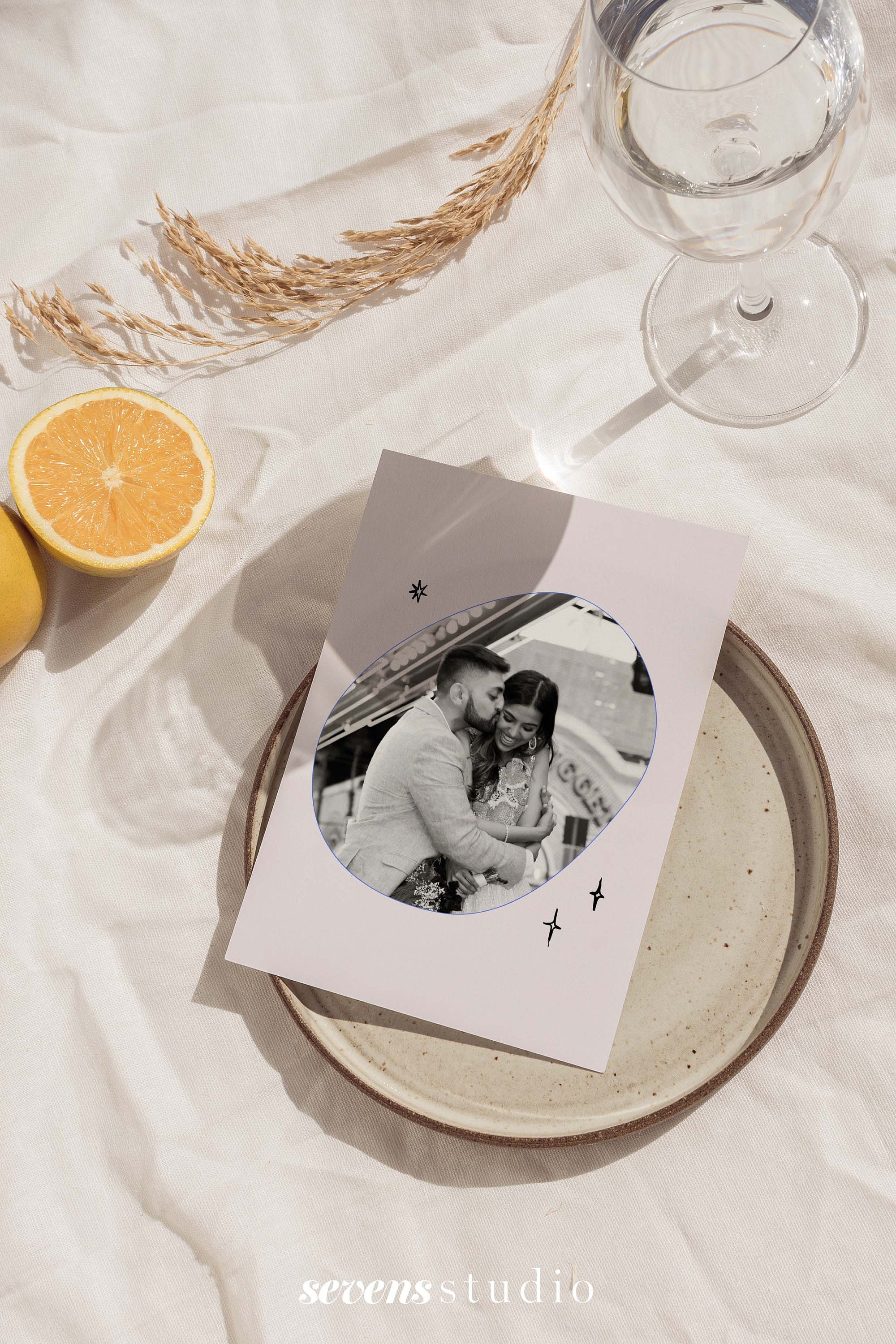 Illustrated Save the Date Template | Trendy Bows, Cake, Champagne ...