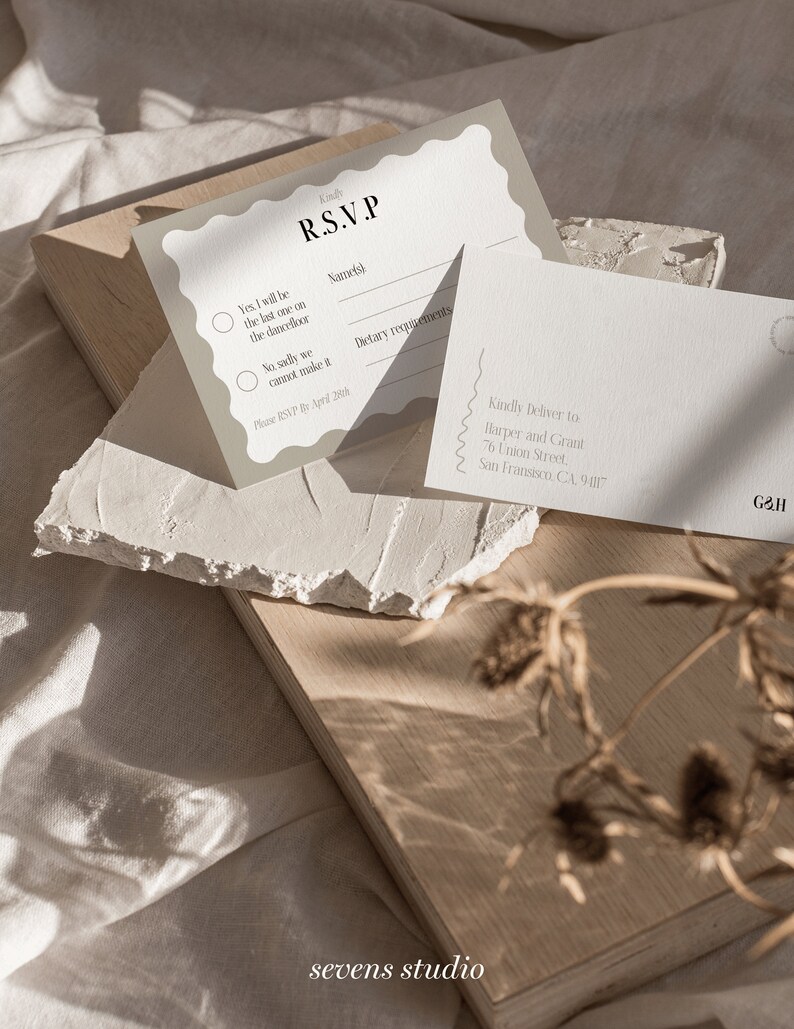 Modern Invitation Suite Printable, Editable Template Design Instant ...