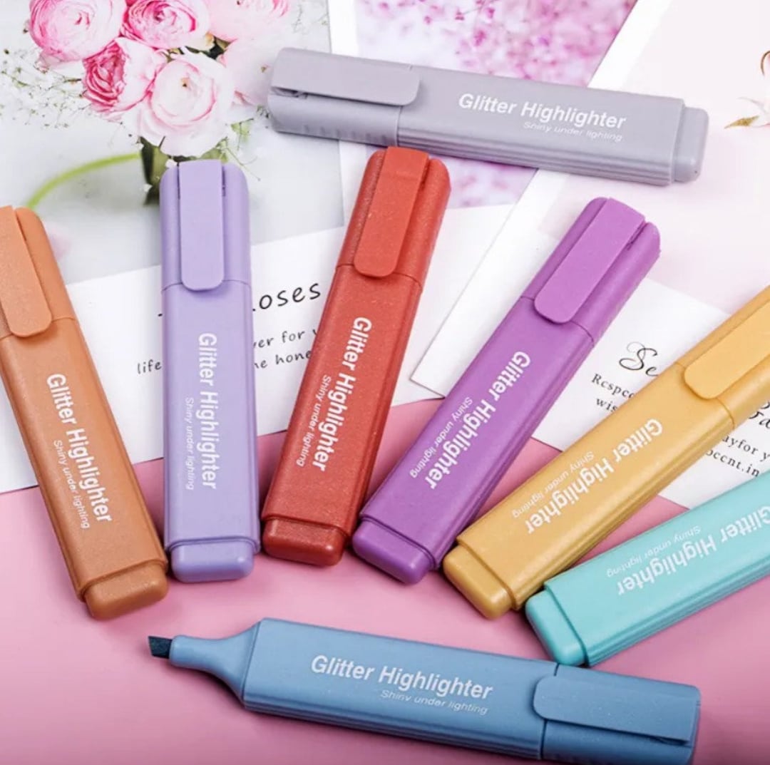 Glitter Highlighter Pen Marker - Etsy