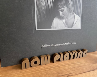 Minimalistic Vinyl Record Stand LP Display Now Spinning Stand Now ...