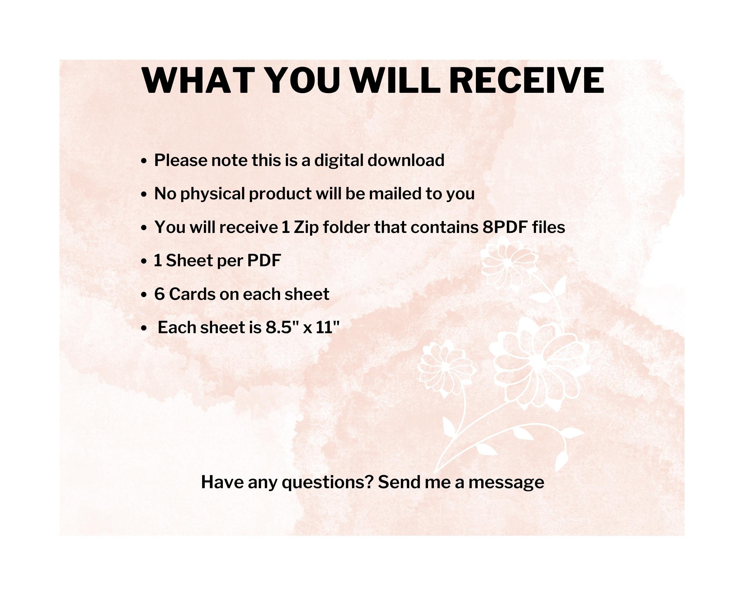 45 Positive Affirmations, Positive Quotes Printable Cards, Motivational ...