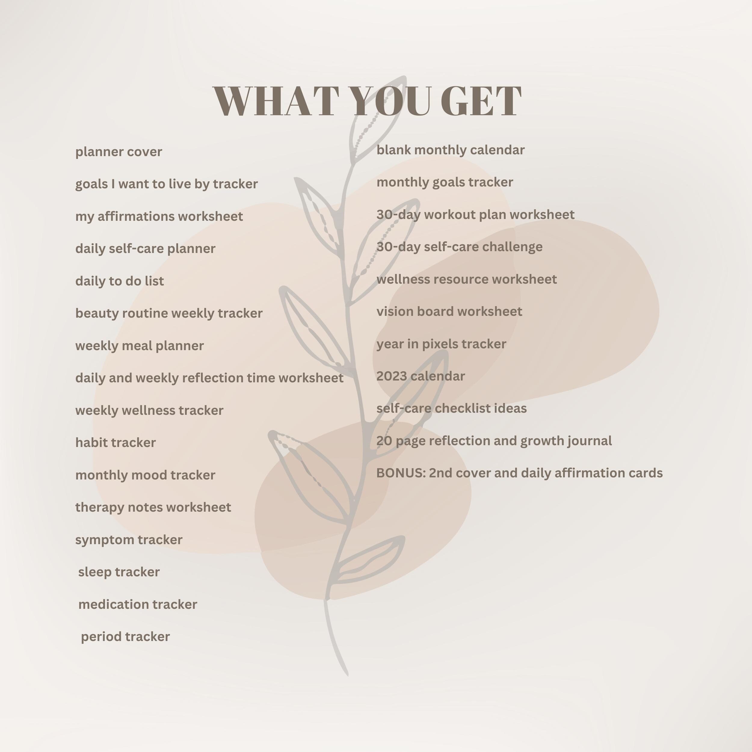 Self-care Planner, Mental Health and Wellness Planner, Mindfulness Gift ...