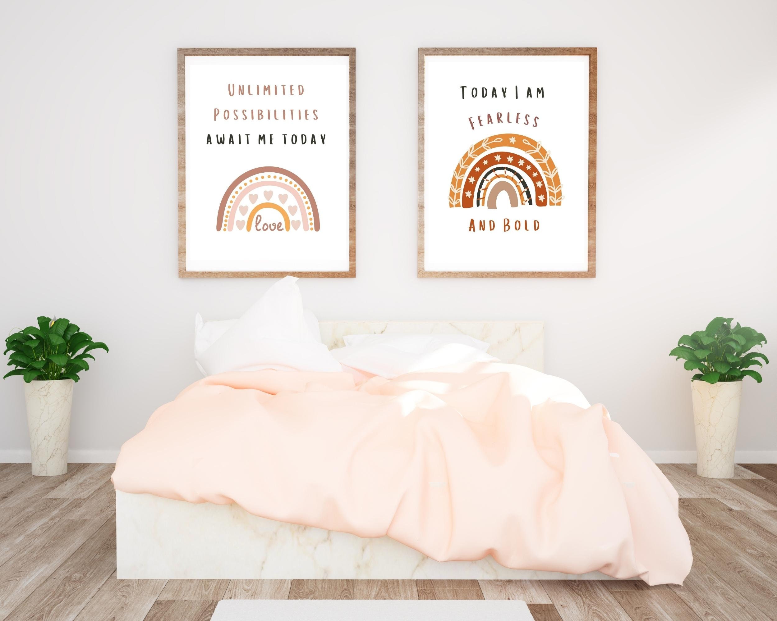 Set of 6 Inspiring Wall Art for Kids, Kids Encouraging Wall Art, Kids ...