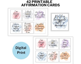 Young Adult Positive Affirmation Cards, Vision Board Printable ...