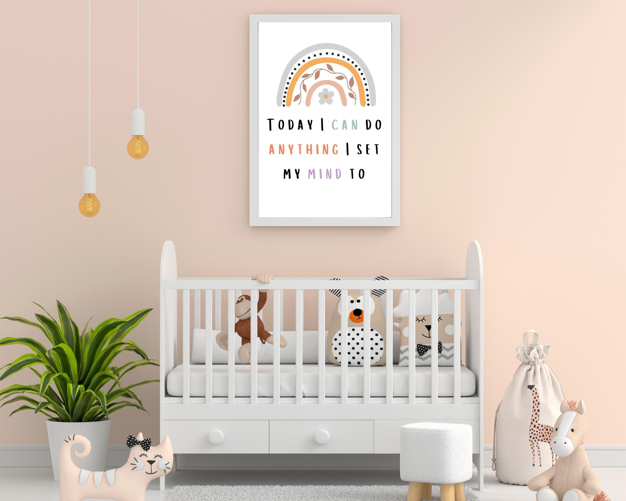 Set of 6 Inspiring Wall Art for Kids, Kids Encouraging Wall Art, Kids ...
