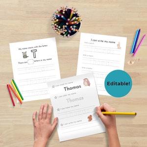 Preschool Worksheets Name Tracing, Kids Writing Practice Sheets ...