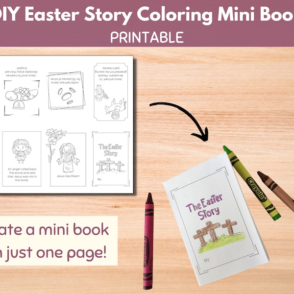 Easter Mini Coloring Book - Etsy