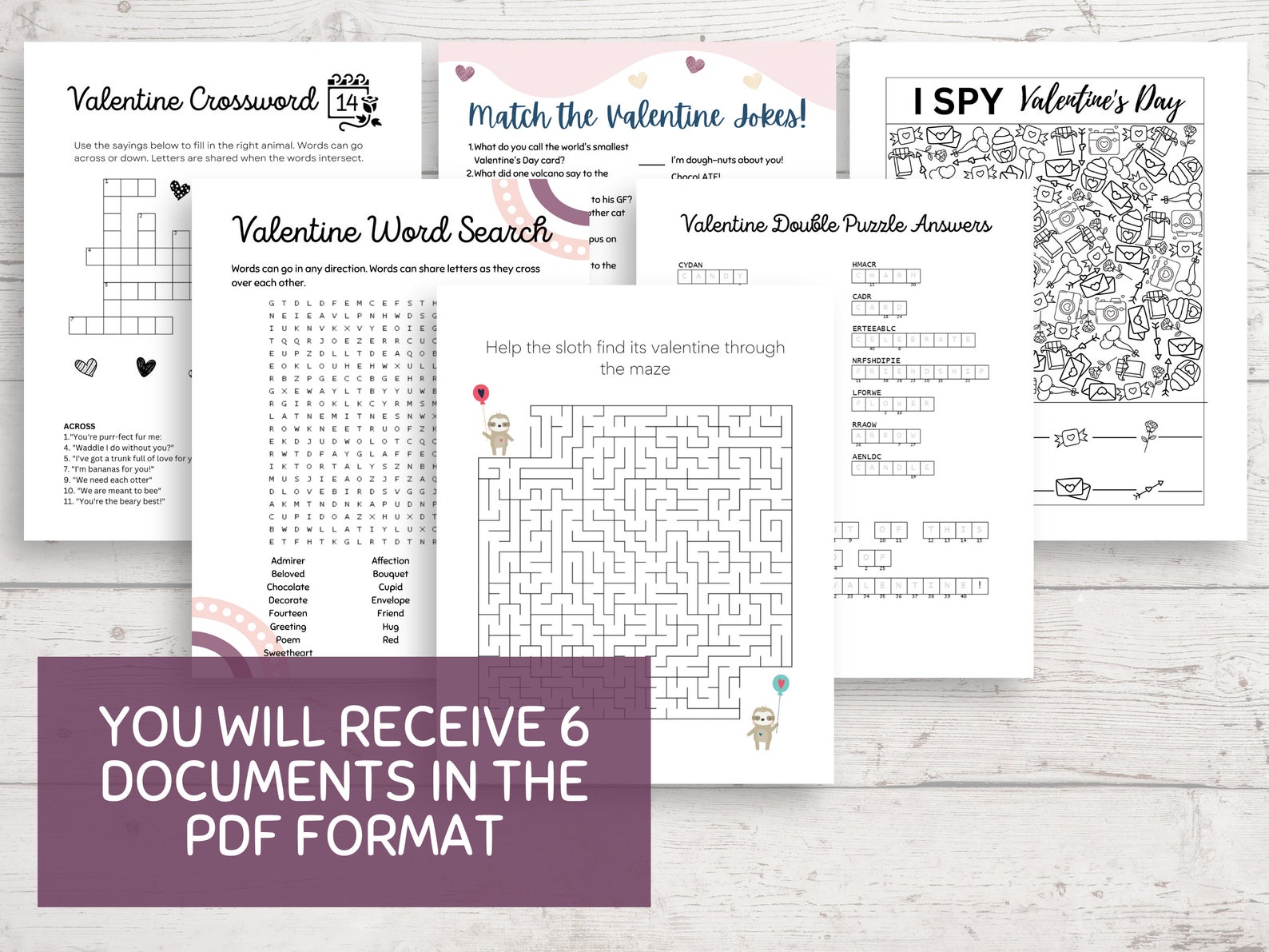 Valentine Game Printable Bundle, Printable Valentines Party Games, I ...