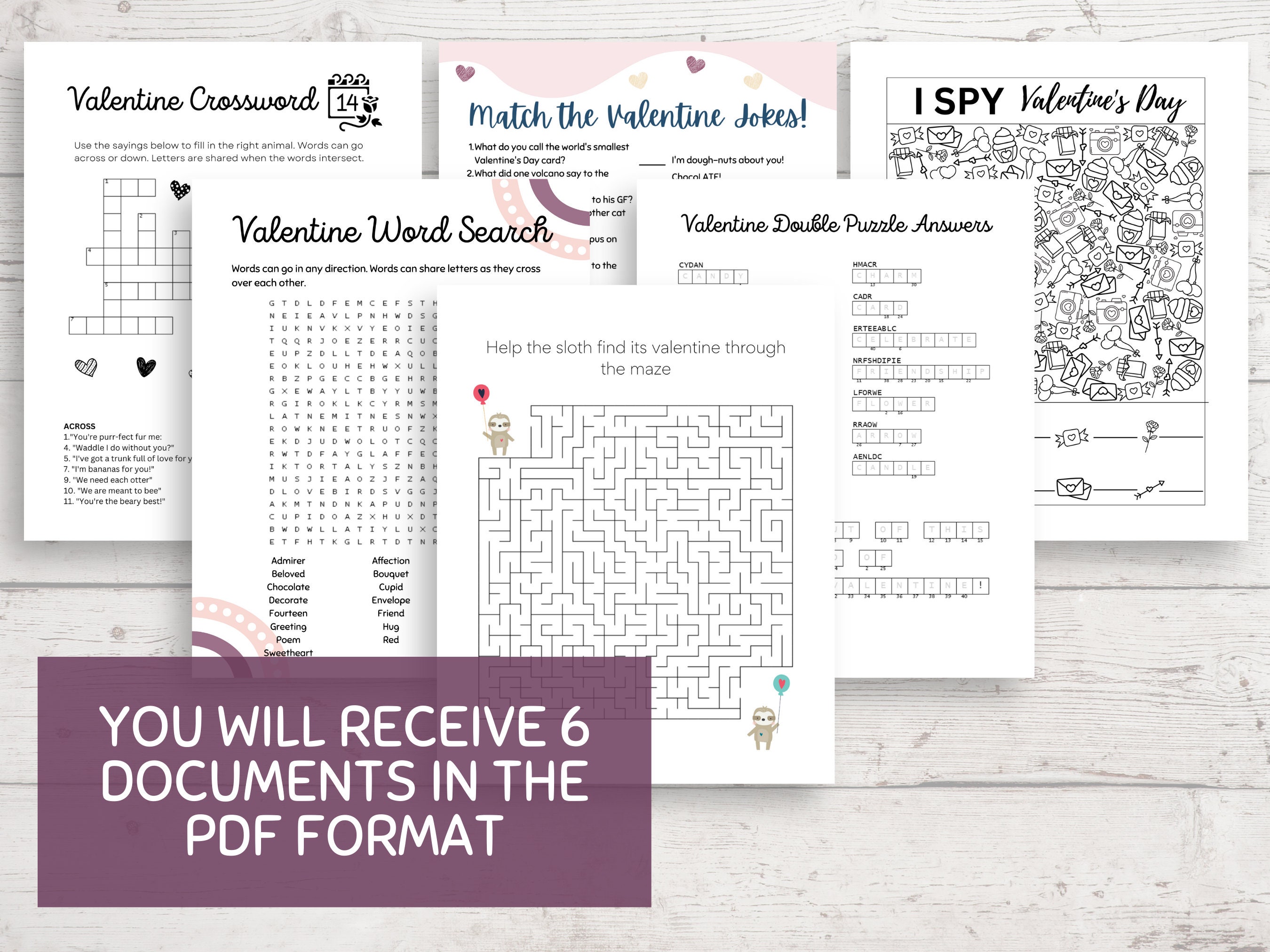 Valentine Game Printable Bundle, Printable Valentines Party Games, I ...