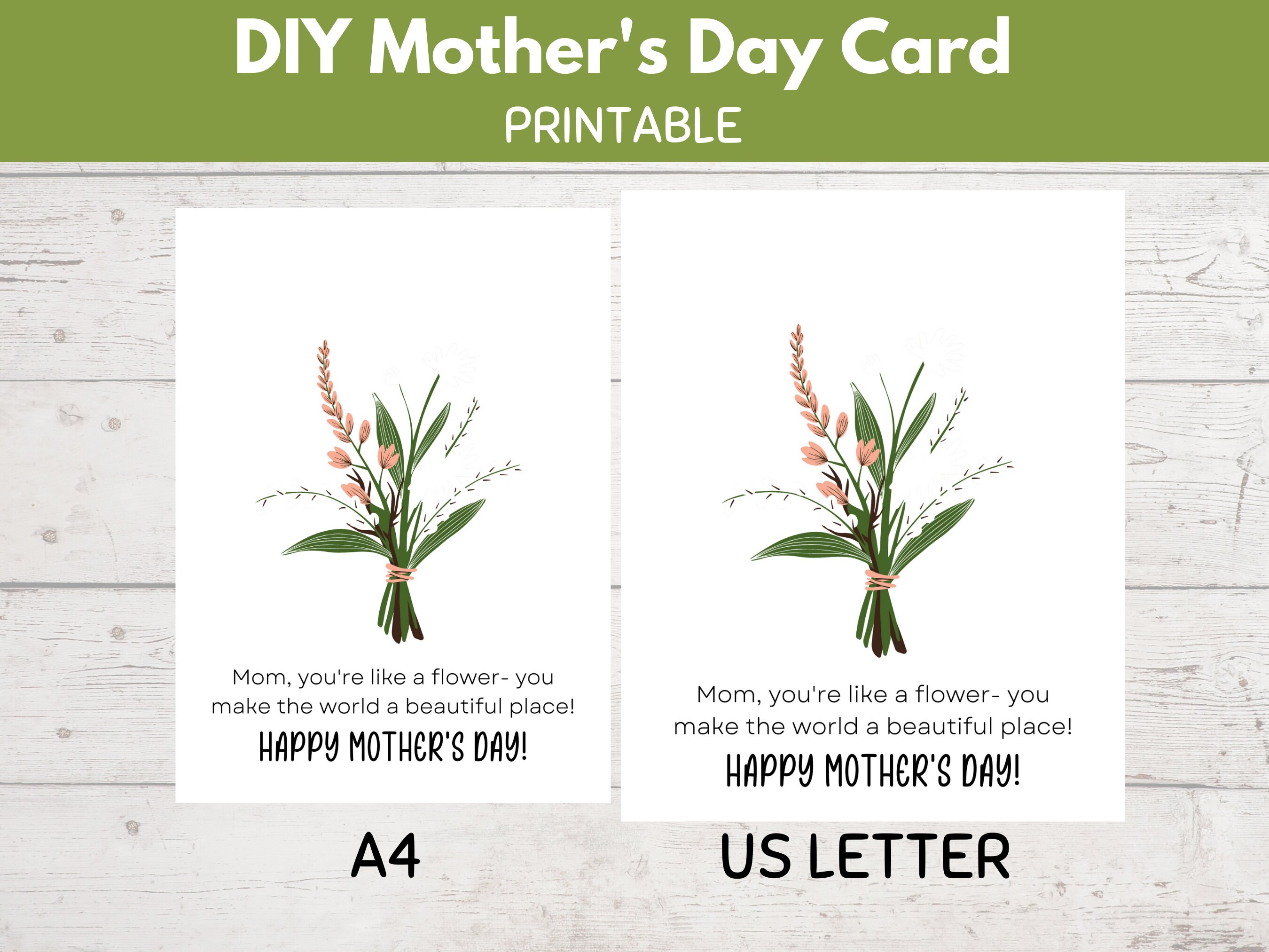 Mother's Day Handprint Flowers Gift Printable, Kids Handprint Art ...