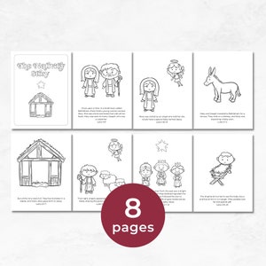 Nativity Scene Printable Coloring Pages, Printable Religious Advent ...