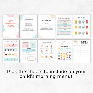 Morning Menu Kids, Homeschool Printable, Basic Homeschool, Christian ...