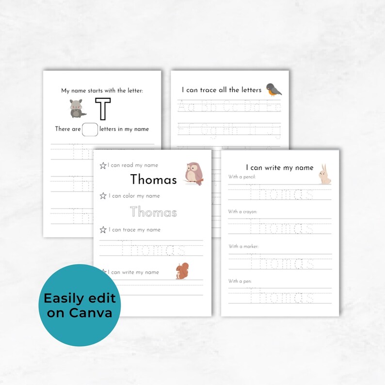 Preschool Worksheets Name Tracing, Kids Writing Practice Sheets ...