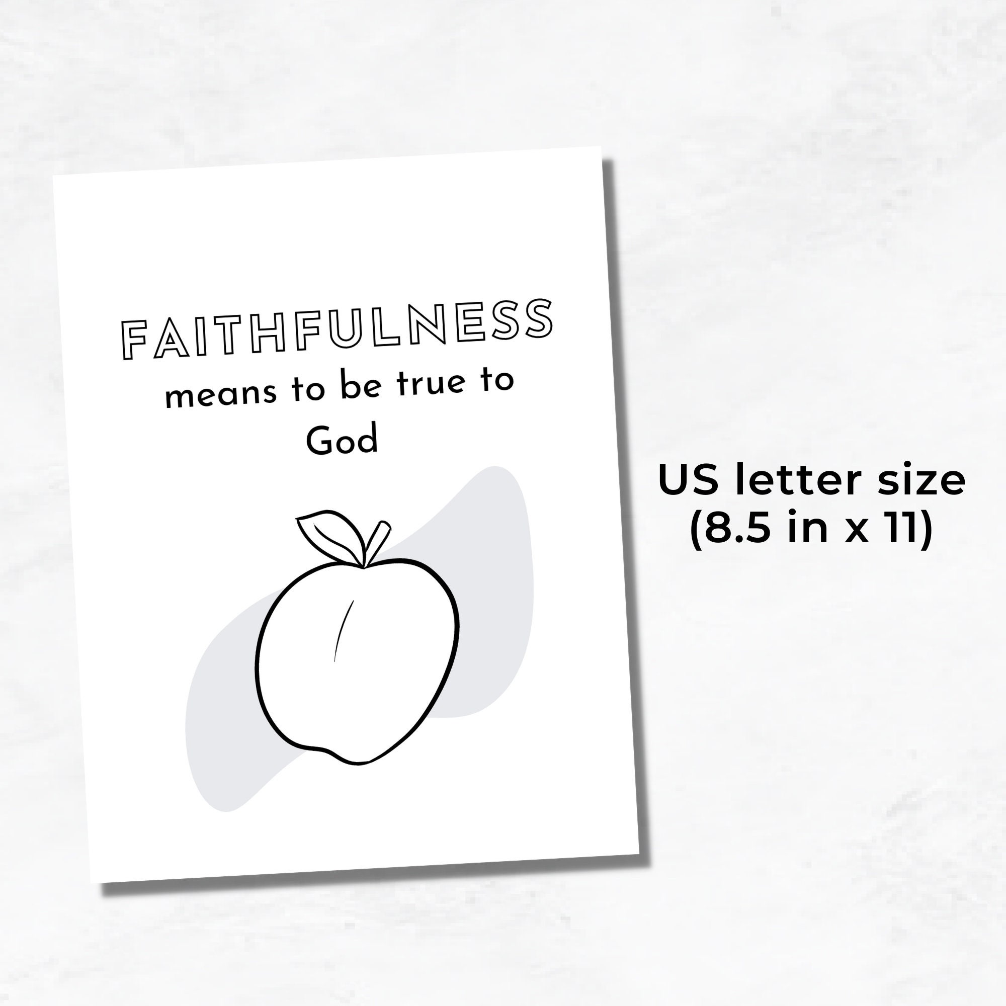 Fruit of the Spirit Printable for Kids, Religious Coloring Page ...