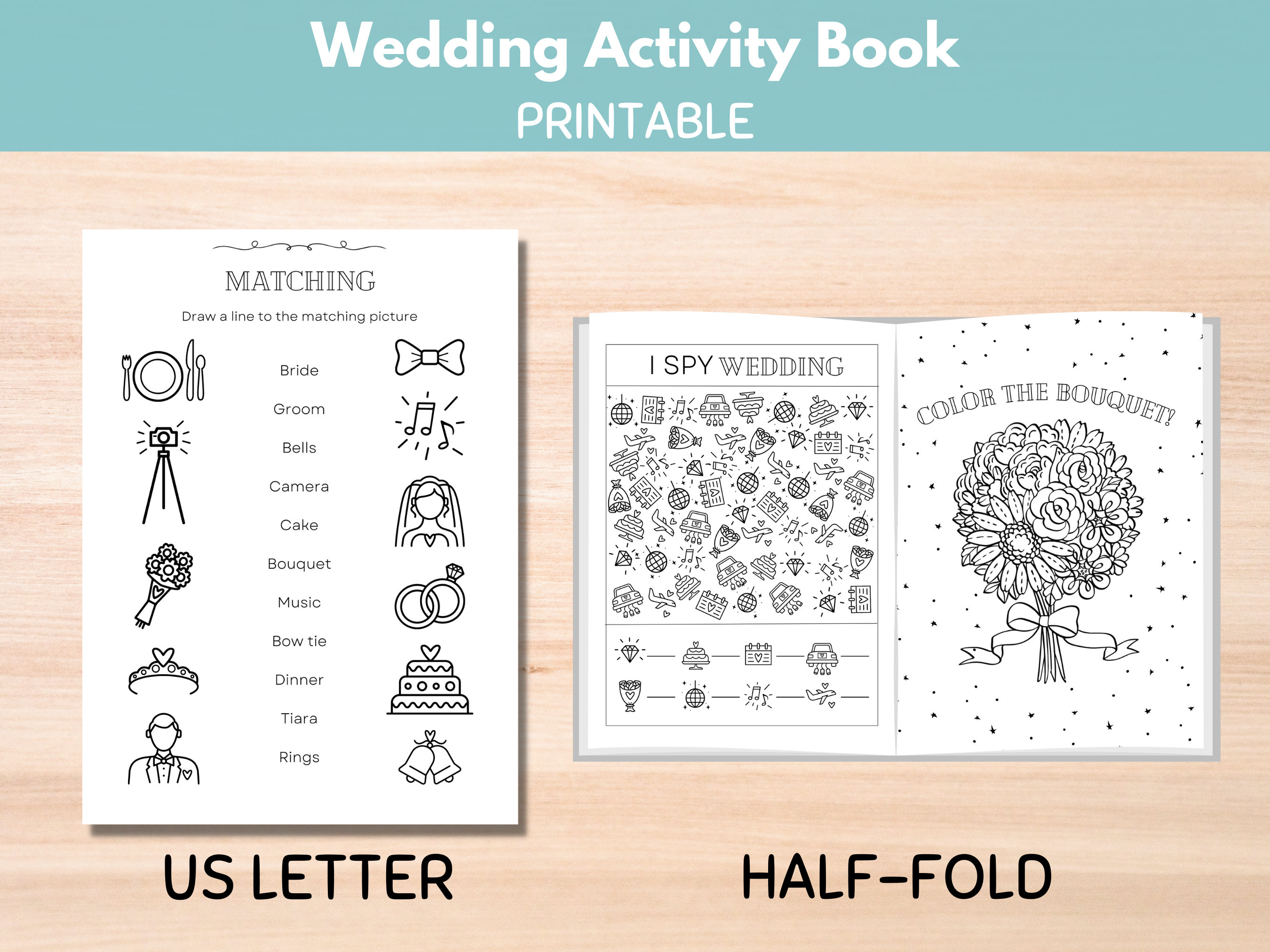 Wedding Kids Activity Book Printable, Kids Wedding Activity Pack ...