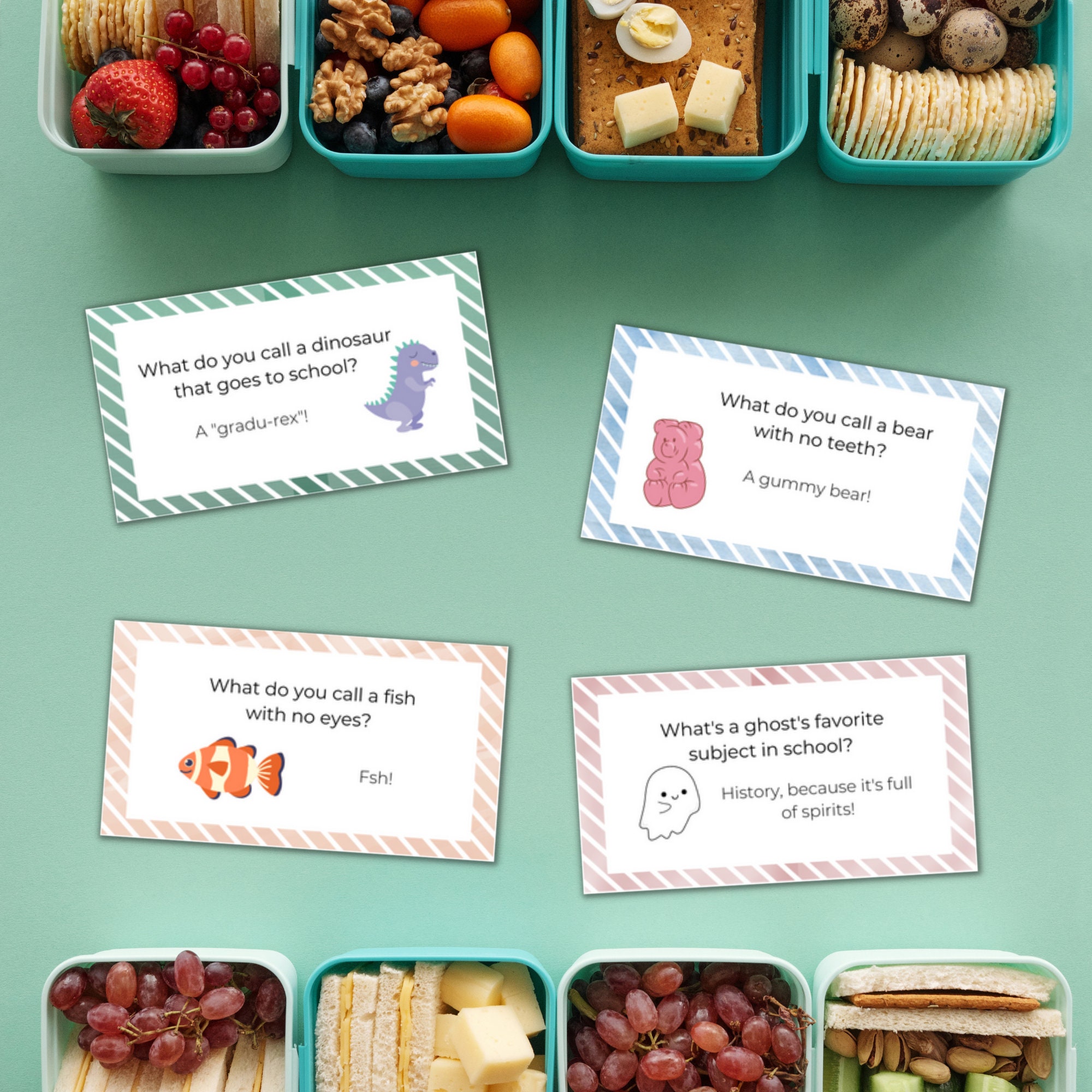 Back to School Lunch Box Notes, Funny Notes for Kids' Lunches, Lunch ...