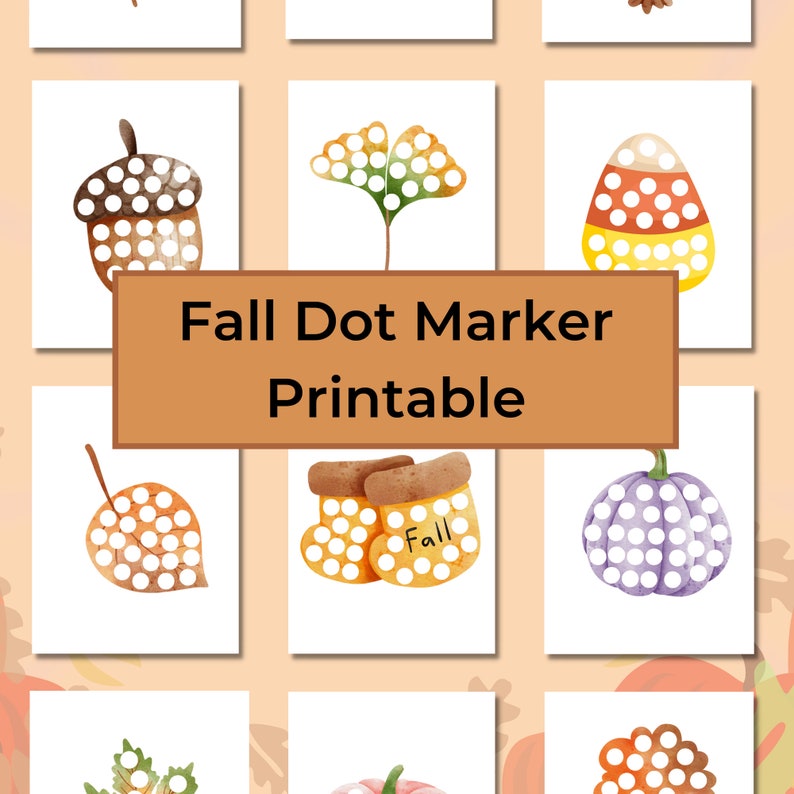 Preschool Do a Dot Art Printables, Fall Halloween Dot Stickers Activity ...
