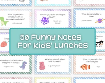 Lunch Box Notes, Funny Notes for Kids' Lunches, Lunch Love Cards, Jokes ...